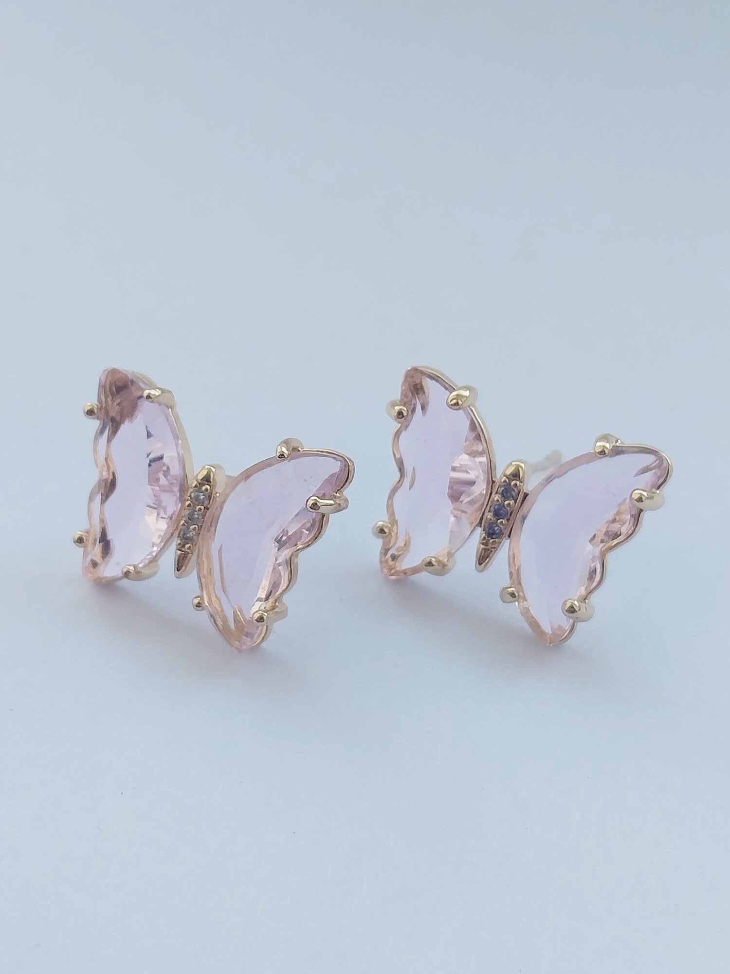 Серьги пусеты, кристалл