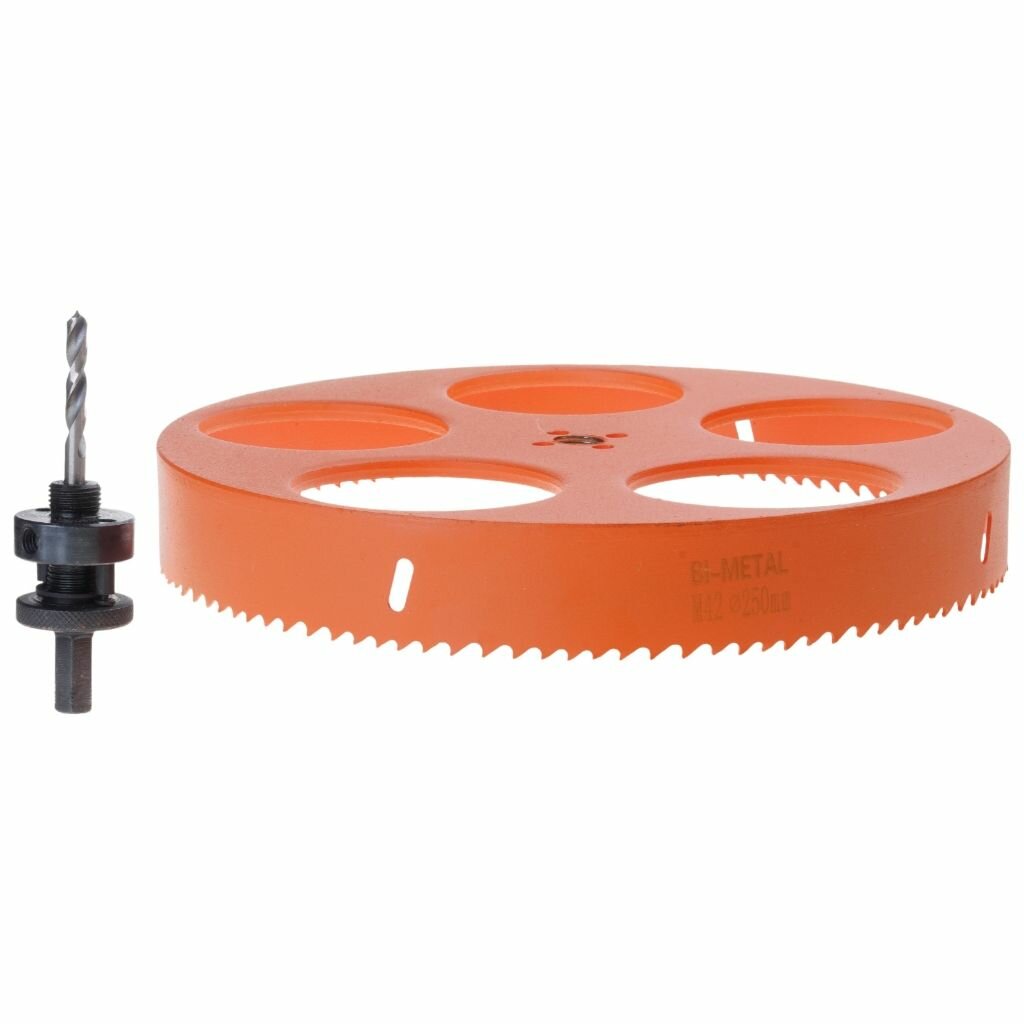 Биметаллическая коронка M42 для труб, 250MM