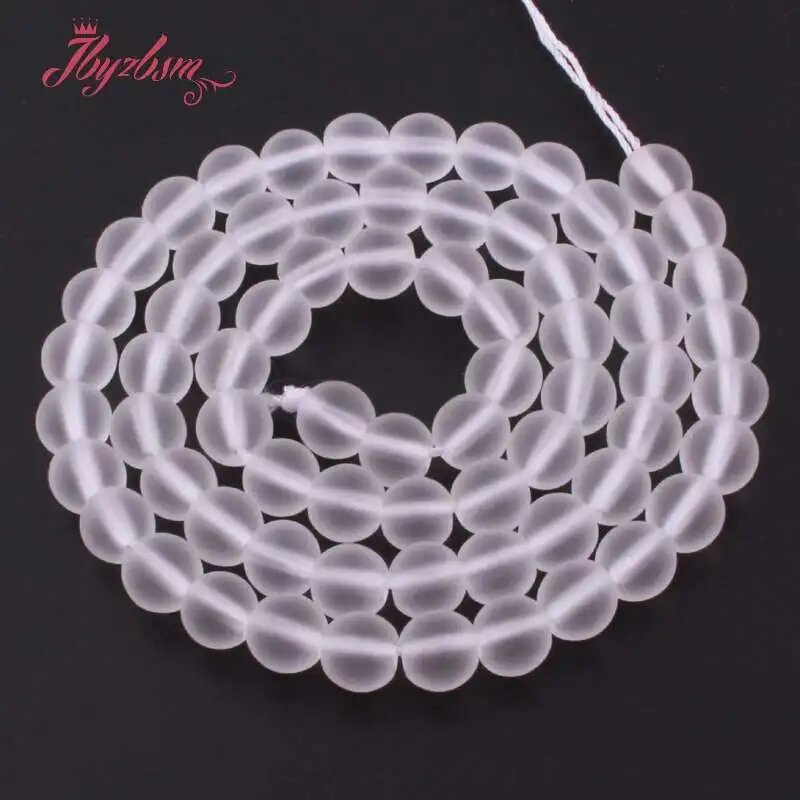 Кристаллы кварца бусины jbyzbsm 4-12мм Белый, Frost 6mm