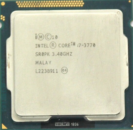 Процессор Intel Core i7-3770 3.4, 3.9, Ghz, Socket 1155/8Mb/4x, 8x, Core/HD4000, SR0PK MALAY