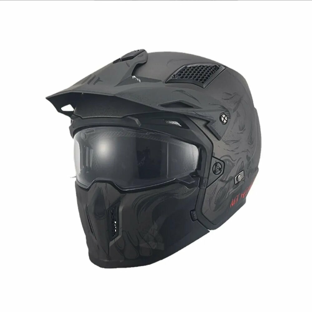 MT HELMETS Мотошлем, цвет: темно-серый, размер: M