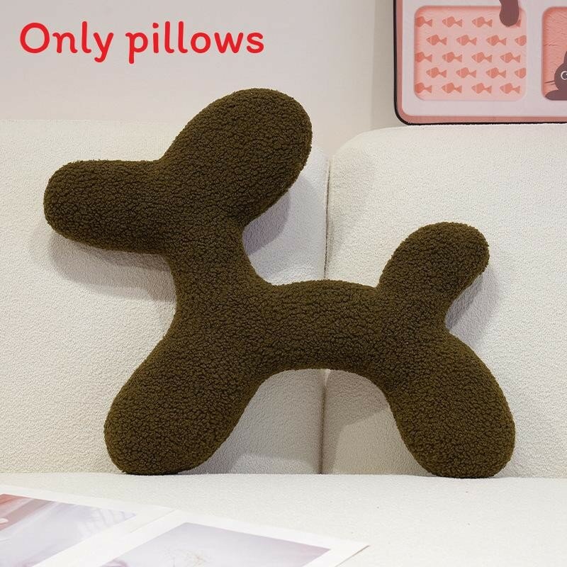 Novelty собака подушка для дивана с мягким наполнением из пп хлопка для отдыха темно коричневый