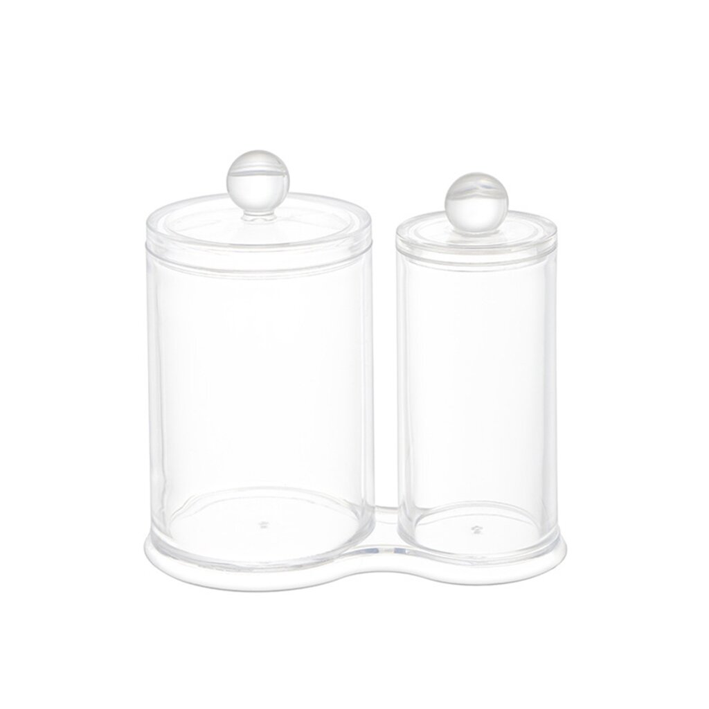 Прозрачные Акриловые Баночки-Органайзеры Для Ванной Комнаты, Туалетные Баночки Для Хранения Ватных Палочек, Принадлежностей Для макияжа И Мелочей Первой Необходимости