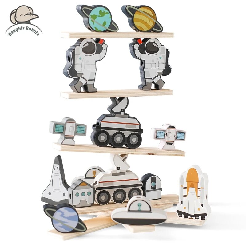 Деревянный конструктор "Космос" Set 4