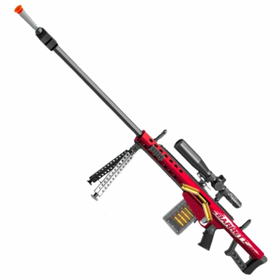 Детская снайперская винтовка с вылетом гильз, помповая/ мягкие пули eva/ подарок мальчику