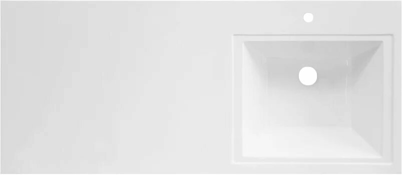 Раковина над стиральной машиной Эстет Даллас 110 R с левым крылом, на кронштейне, белая, раковина для ванной из искусственного камня, прямоугольная