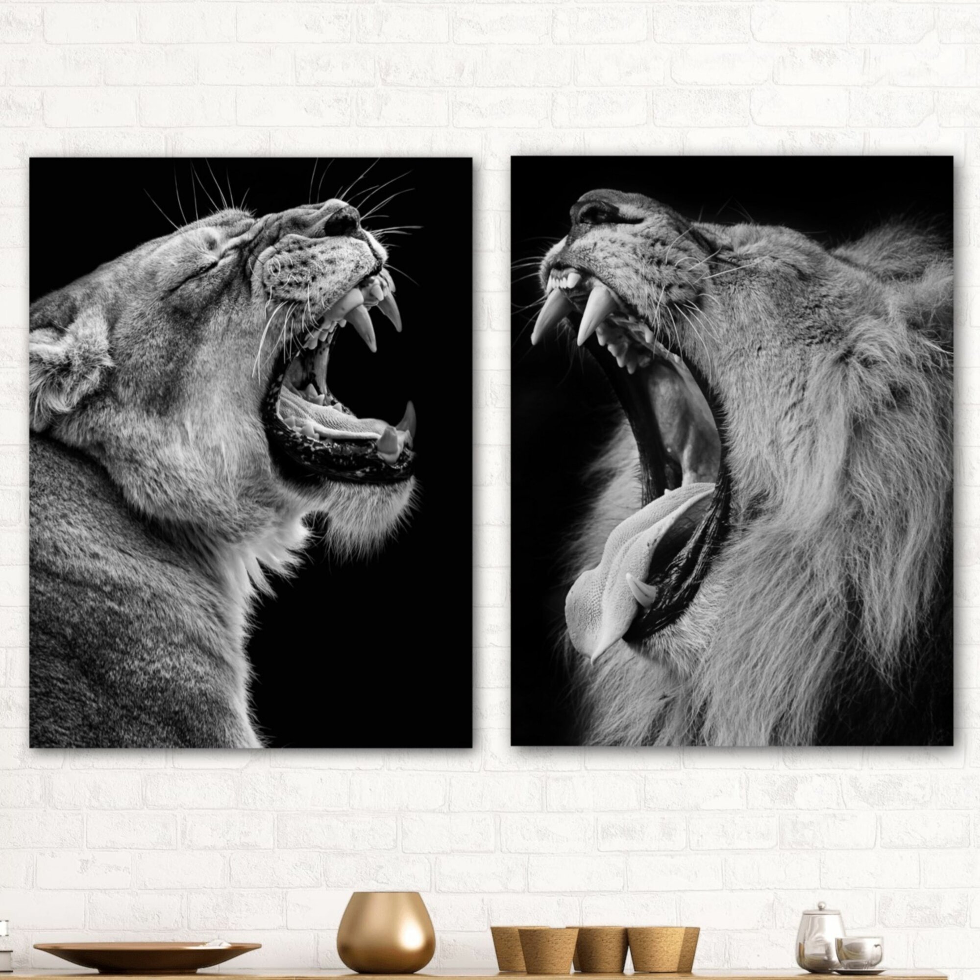 Картина Лев и Львица