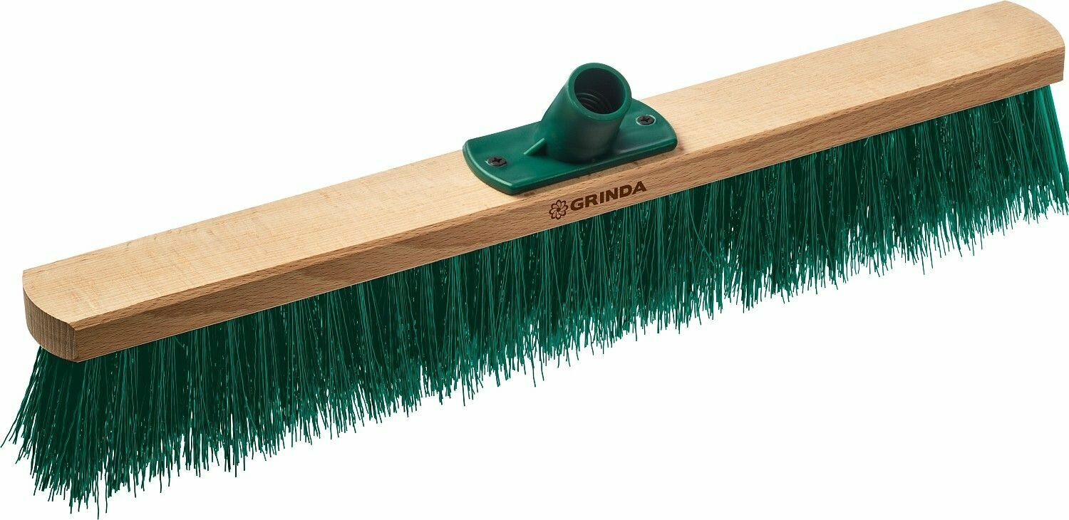 Уличная щетка GRINDA EURO, бук, 50 см, пластиковый резьбовой держатель, d 22 мм, щетина 60 мм, 5-рядная 39250-500