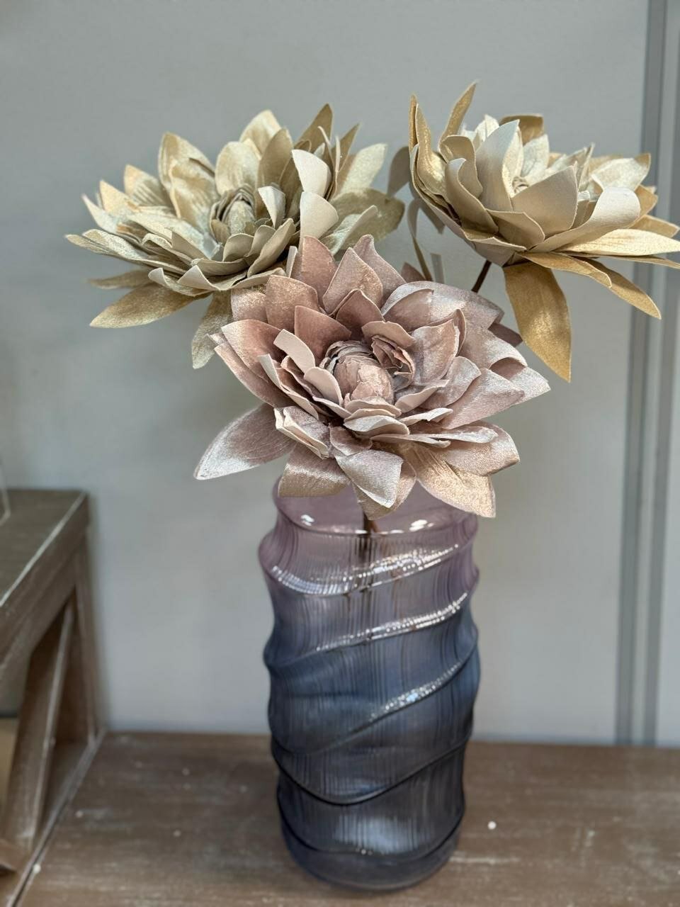 Искусственный цветок Георгина, розовый, высота 50 см, Country Artists