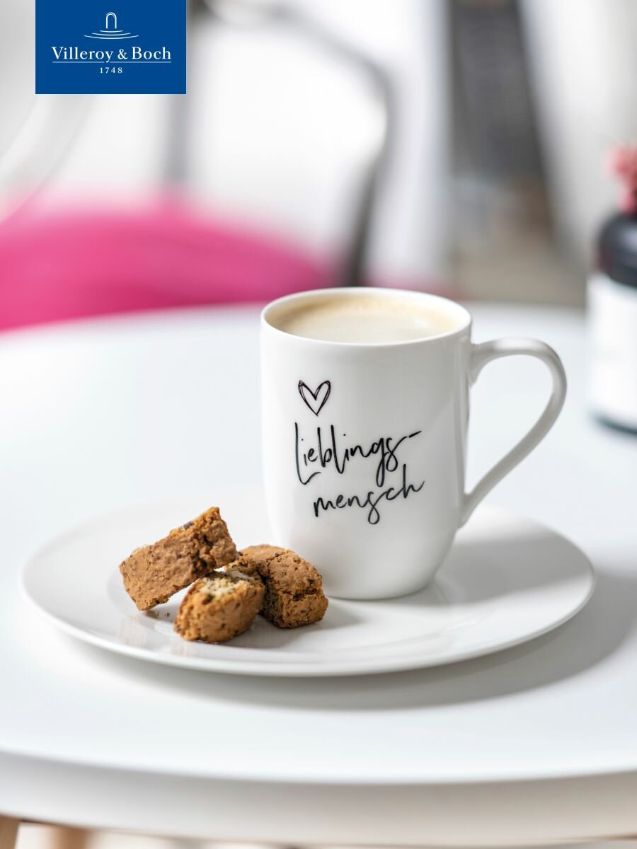 Кружка для чая и кофе 340 мл, Lieblingsmensch/Любимый человек, Statement, Villeroy & Boch, Премиум-Фарфор