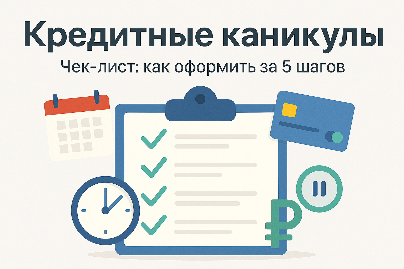 Кредит, займ. Как оформить кредитные каникулы, критерии получения кредитных каникул. ЧЕК лист