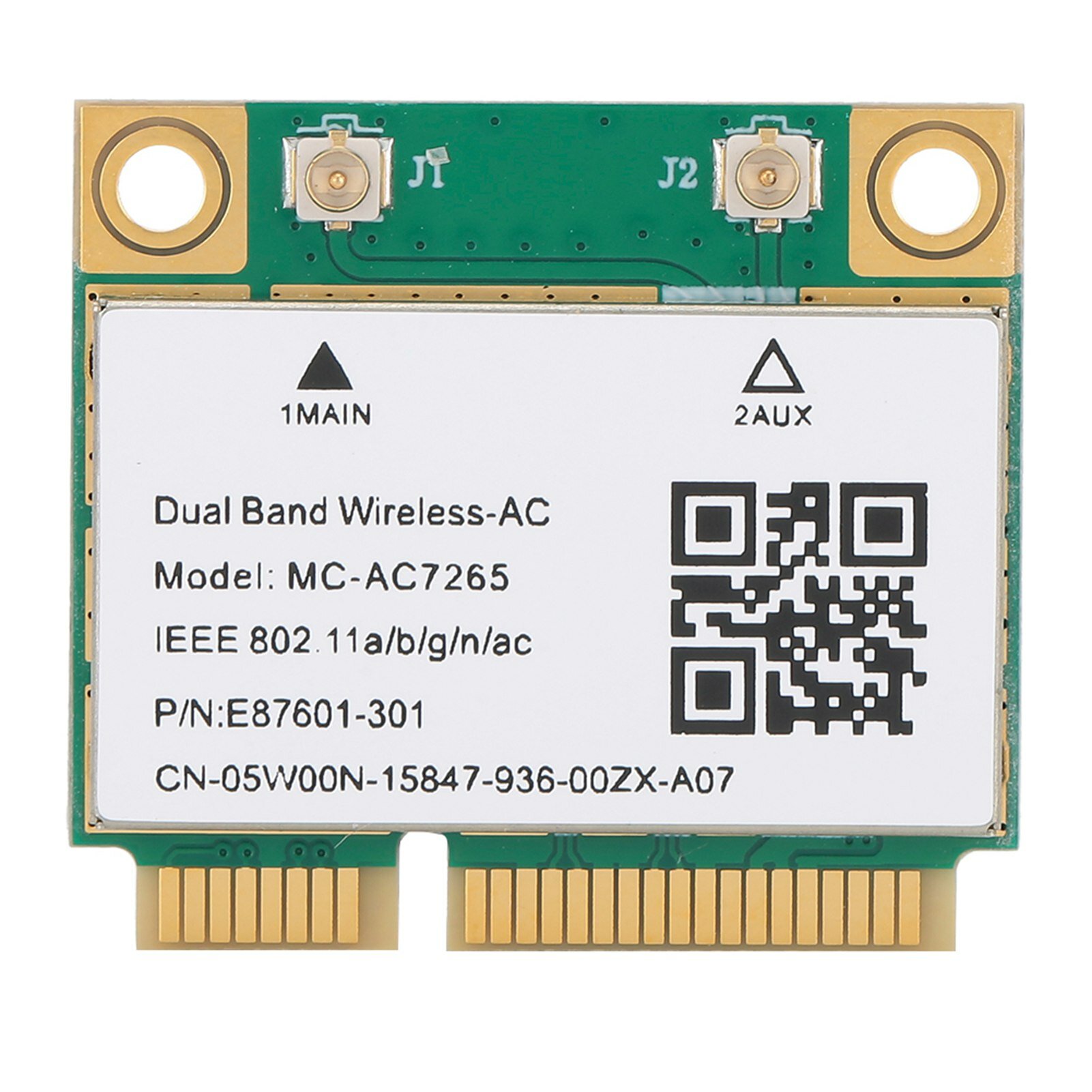 Network Card Mini PCI‑E Gigabit Double Band for Bluetooth 4.2 Wireless Wifi MC‑AC7265