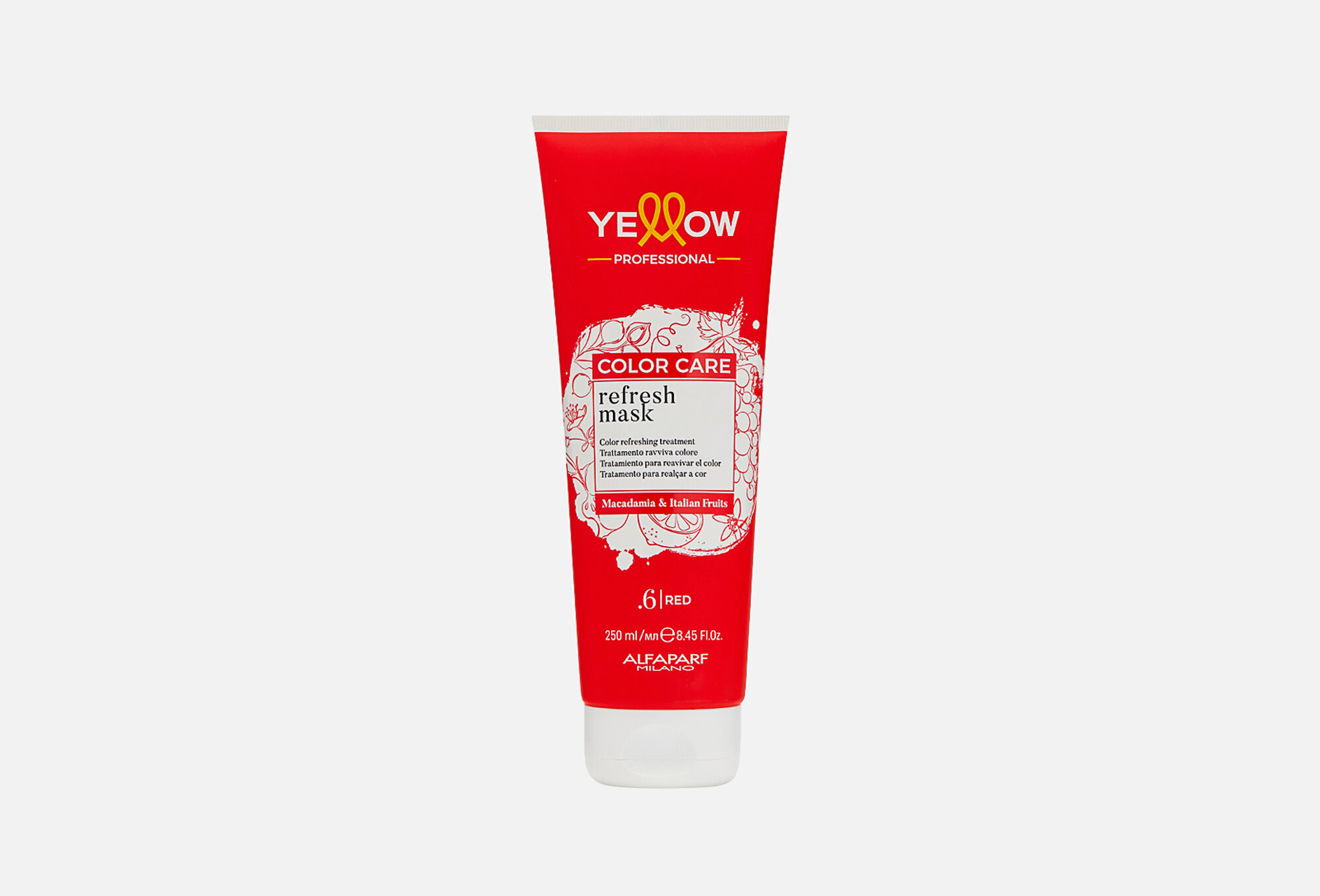 Пигментированная маска для волос YELLOW PROFESSIONAL COLOR CARE 250 мл 6, Красный