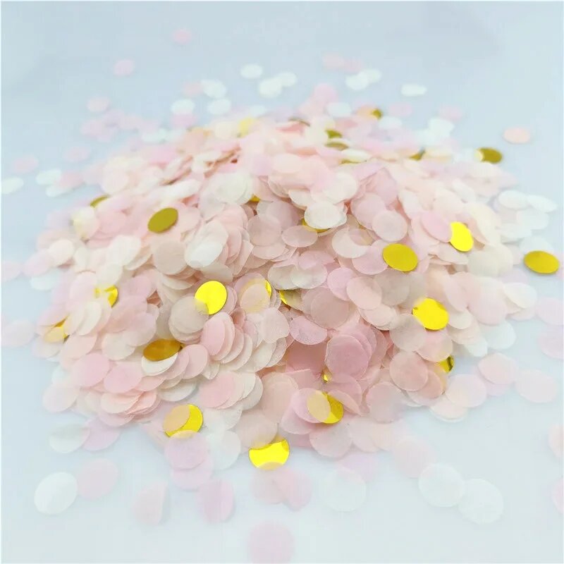 Бумажные конфетти смешанных цветов Розовый, 1