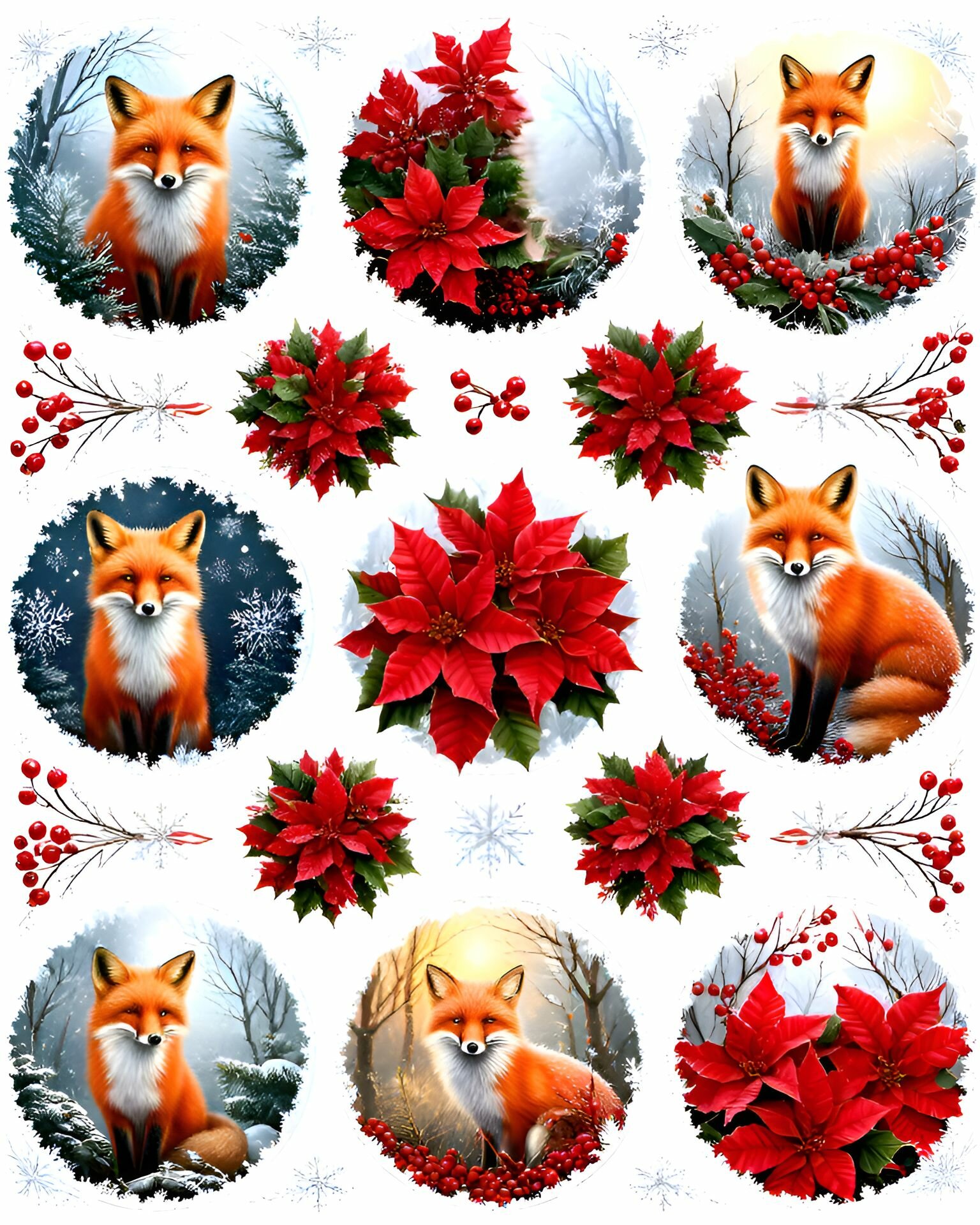 Водорастворимая картинка для мыла "Рождество" А4