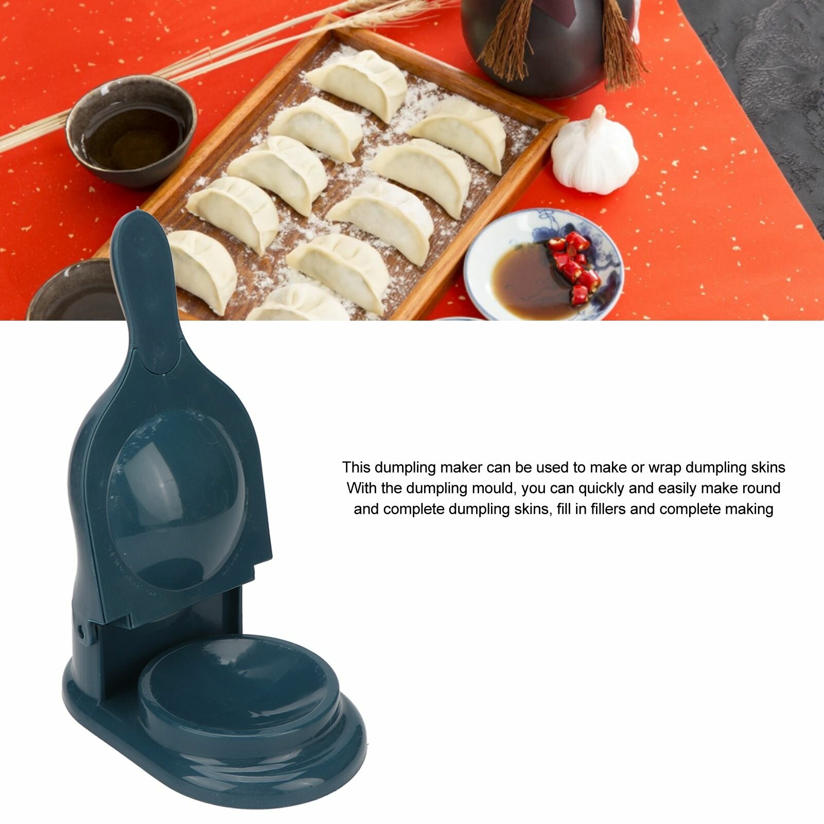 2 в 1 портативная ручная машина для изготовления пельменей, кухонный инструмент для изготовления пельменей, инструмент для прессования теста, кухонные аксессуары, синий