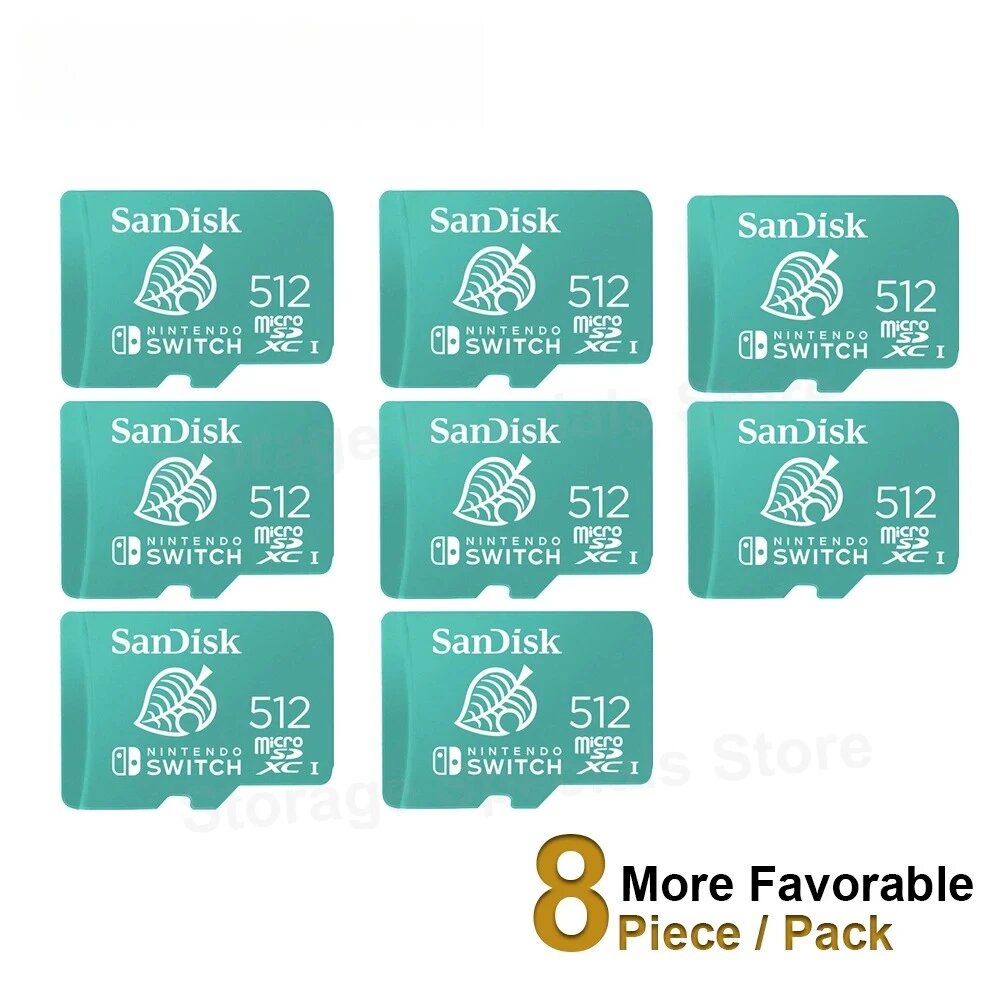 SanDisk microSD карта памяти для Nintendo Switch 128/256/512 ГБ 512G -8PCS