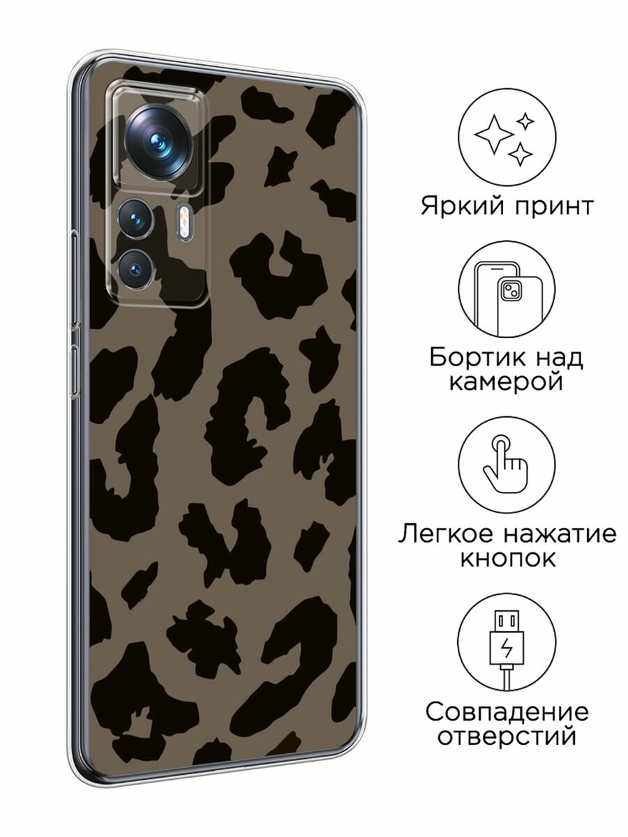 Чехол на Xiaomi 12T Pro / Сяоми 12T Про с принтом "Леопардовые пятна паттерн 1" — фото 1