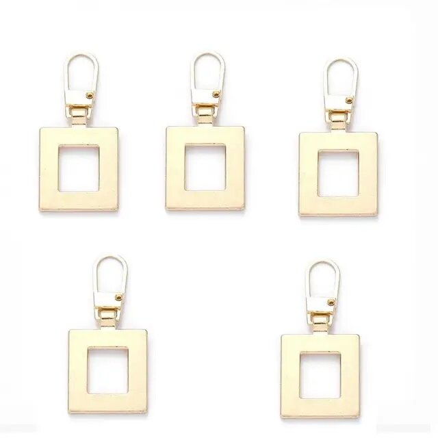 Застежка для молнии (пуллер, держатель, язычок для молнии)металлический, съемный, квадратный