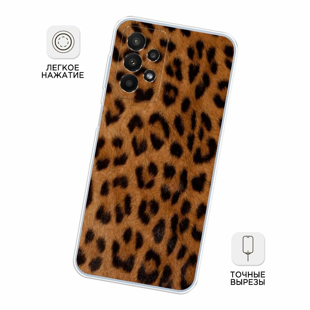Чехол на Samsung Galaxy A23 / Самсунг Галакси А23 с принтом "Мех леопарда" — фото 1