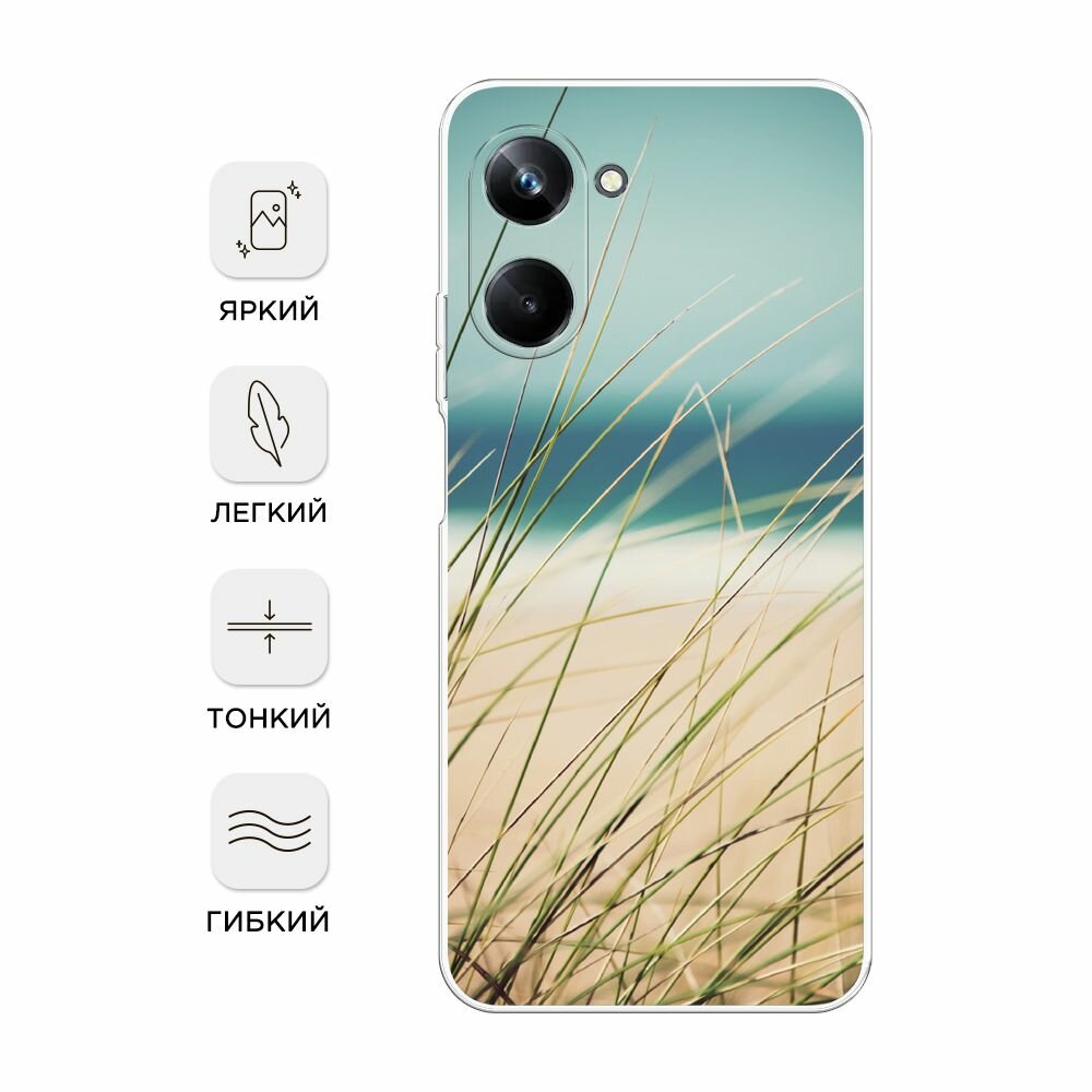 Чехол на Realme 10 Pro / Реалми 10 Про с принтом "Морской пляж" — фото 1