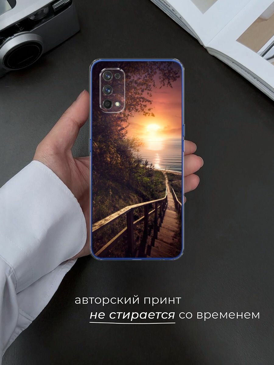 Чехол на Realme 7 Pro / Реалми 7 Про с принтом "Мост у воды" — фото 1
