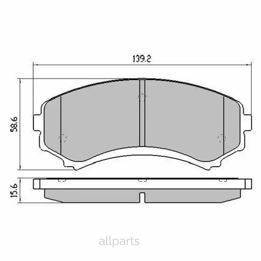 FREMAX FBP0854 колодки дисковые передние!\ Mazda MPV 2.6/3.0/2.5TD 92-99, Mitsubishi Pajero 3.5GDi 00>