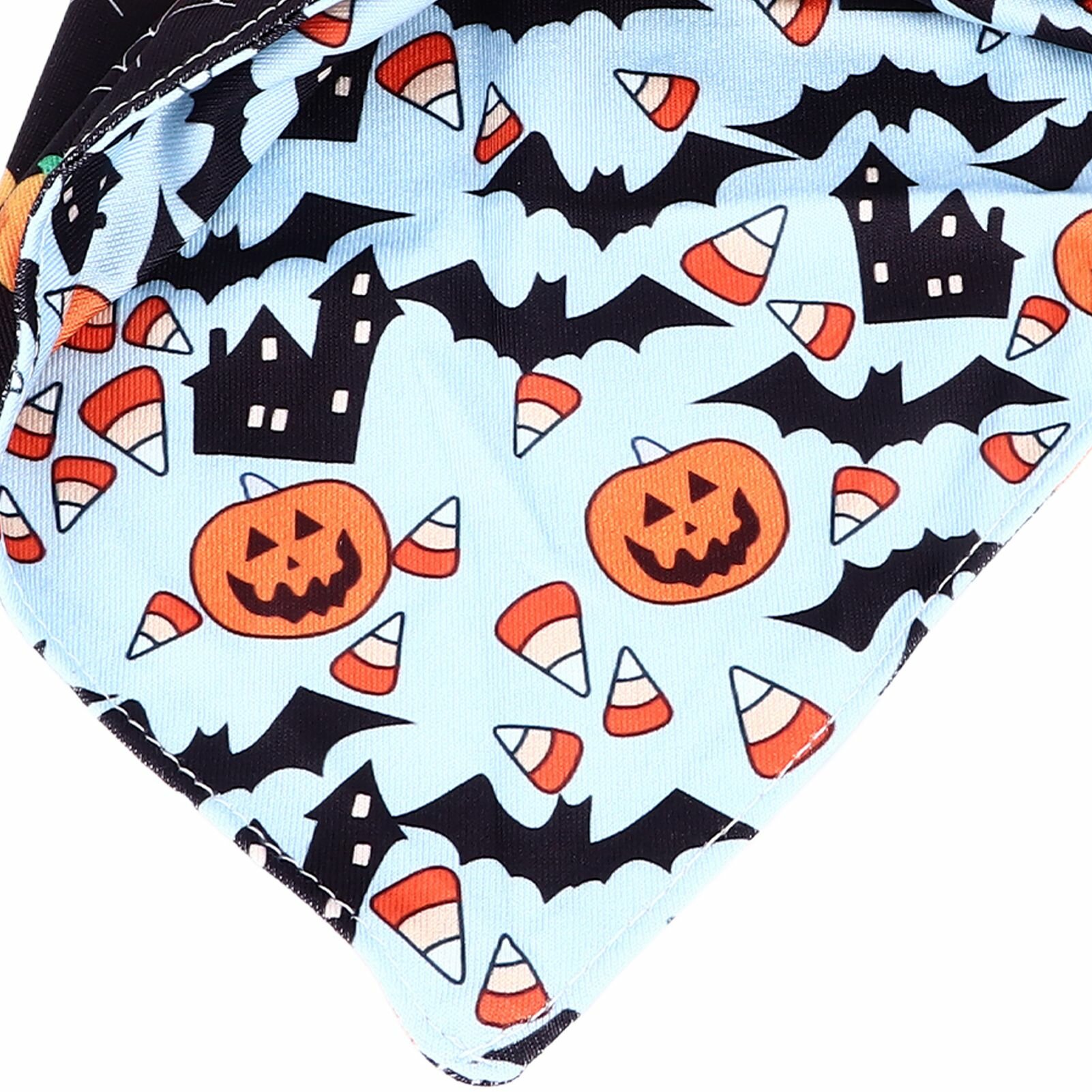 Бандана на Хэллоуин для собак, мягкая, удобная, регулируемая, портативная, треугольный нагрудник для домашних животных, шарф для вечеринки, свадьбы, путешествий