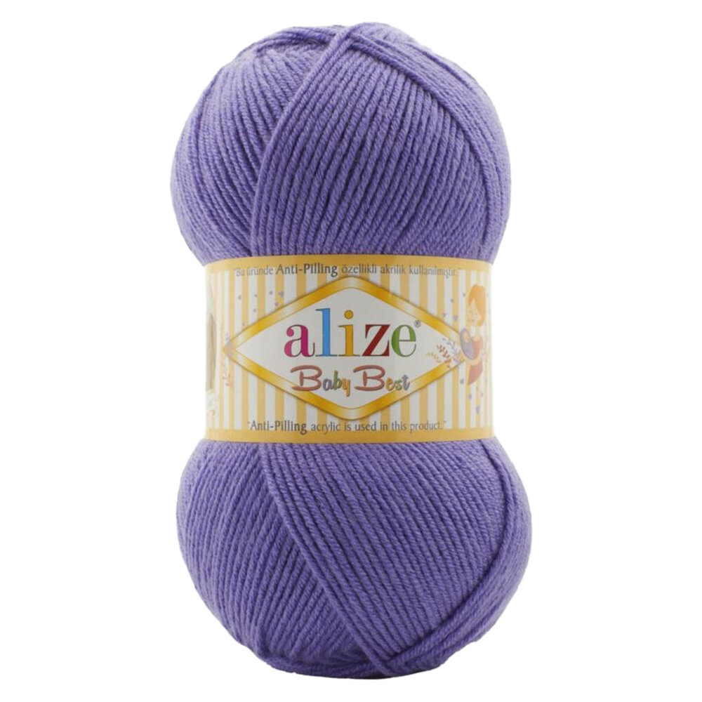 Пряжа для вязания Alize Baby best 851 барвинок 100 гр/240 м 10% бамбук, 90% антипилинг акрил