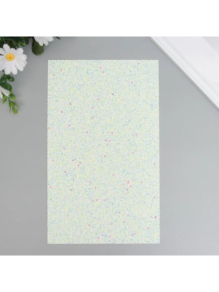 Творческий лист из искусственной кожи с блестками