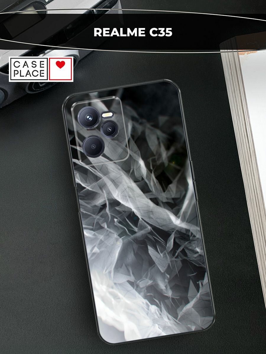 Силиконовый чехол на Realme C35 / Реалми C35 с принтом "Абстракция 9"