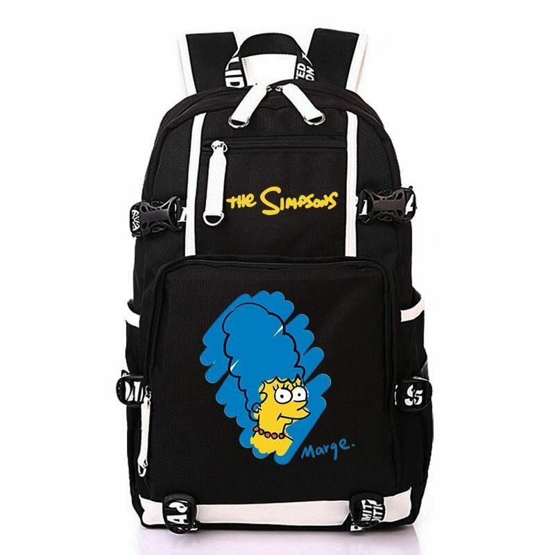 44 x 37 x 17 cm, Черная, Рюкзак, Симпсоны, The Simpsons