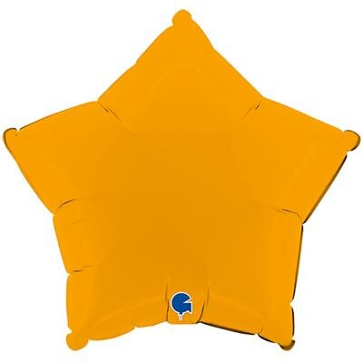 Воздушный шар GRABO "Звезда", без рисунка, Пастель Matte Mustard, 18 дюймов