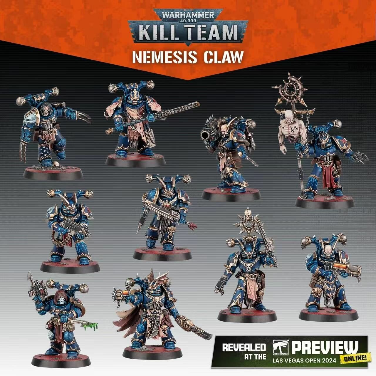 Набор Kill Team Nemesis Claw, готовая тактическая команда Космодесанта для Warhammer 40 000, миниатюры для сражений и покраски, стартовый набор варгейм