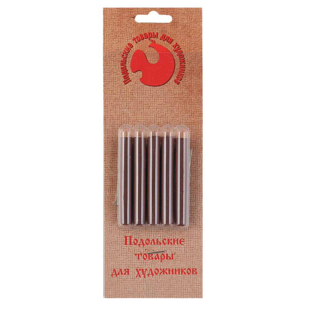Набор карандашей для художников Подольские Т06157, сепия светлая, круглые, мягкие, 5 шт