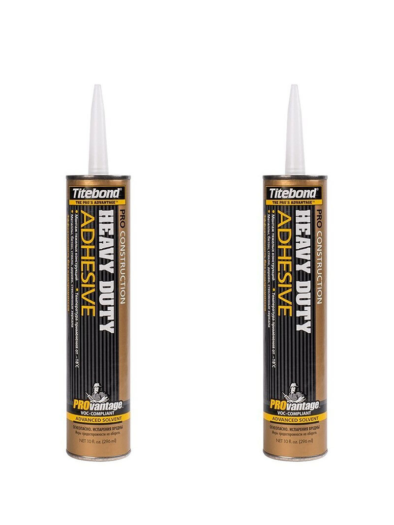 Клей монтажный каучуковый Heavy Duty Pro высокопрочный бежевый 296 мл (2 шт.)