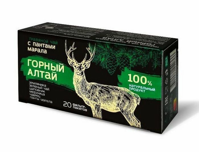 Травяной сбор Фарм-Продукт с пантами марала, 20 фильтр-пакетов