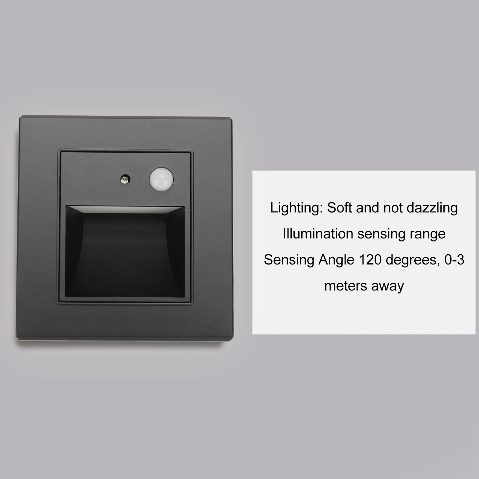 4 шт. Датчик движения Шаг Светильник Интеллектуальный Индукционный Встраиваемый Монтаж Спальня Датчик Ночник для Лестницы Прихожей Спальня 110‑240 В Черный