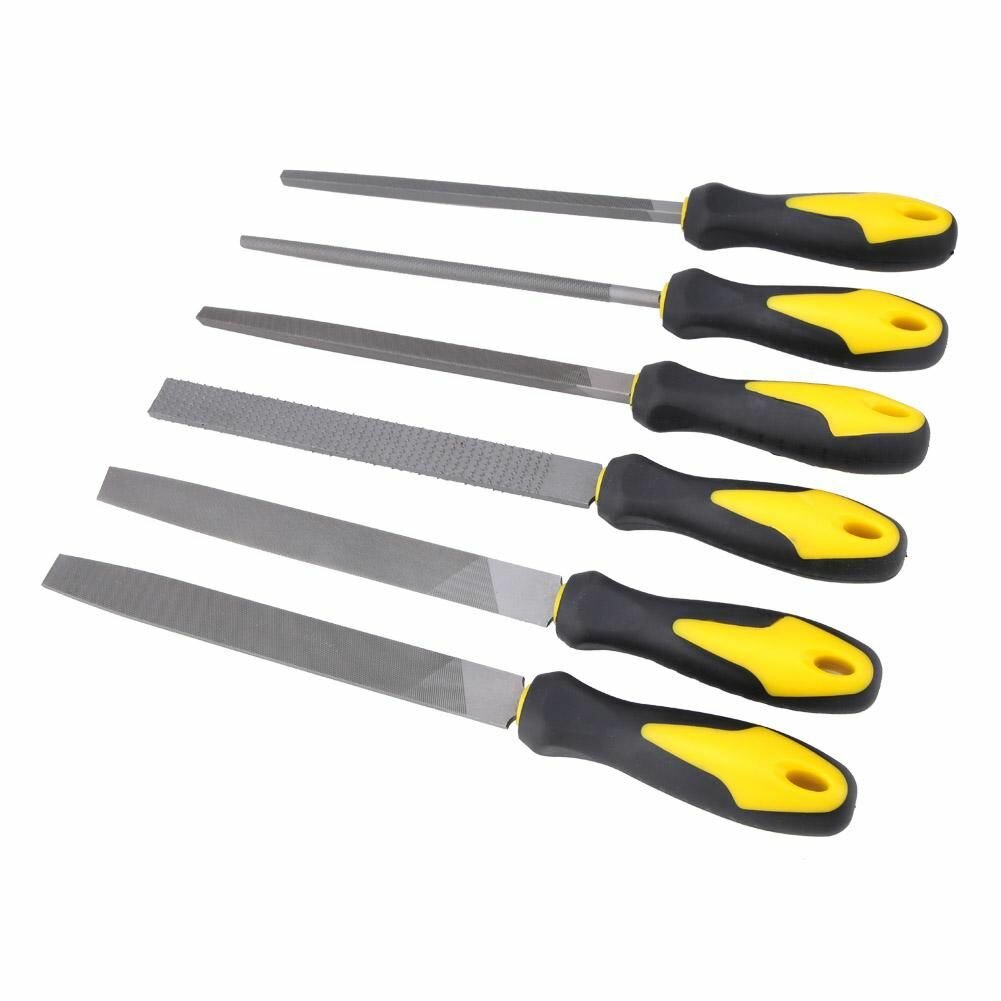 6шт 8-дюймовый набор рашпилей для деревянных напильников из высокоуглеродистой стали, ручной инструмент для работы по дереву, металл, стекло, керамика