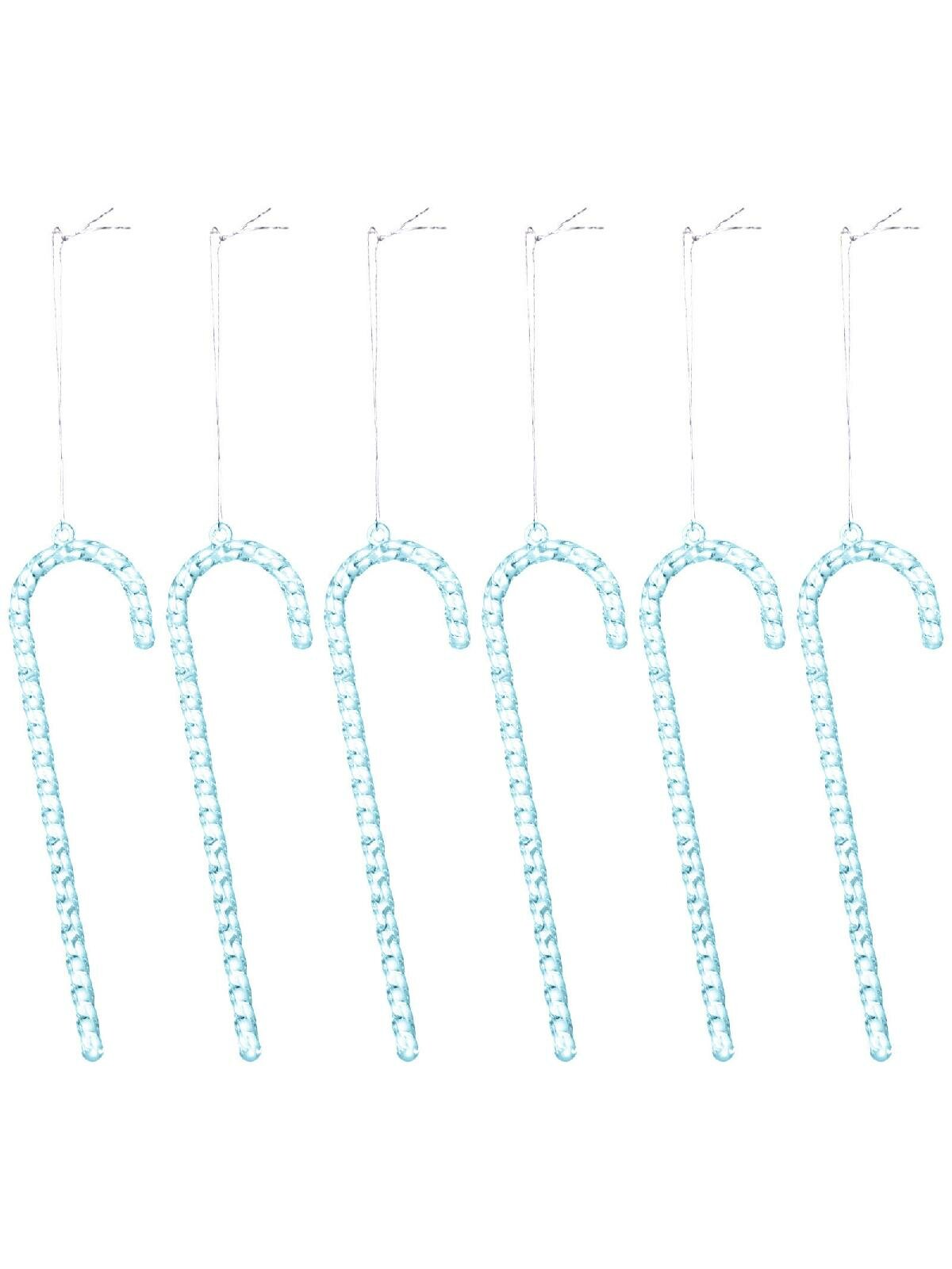 6 Прозрачных рождественских гарниров Небьющаяся отделка конфетных посохов для проемов дверей и перегородок