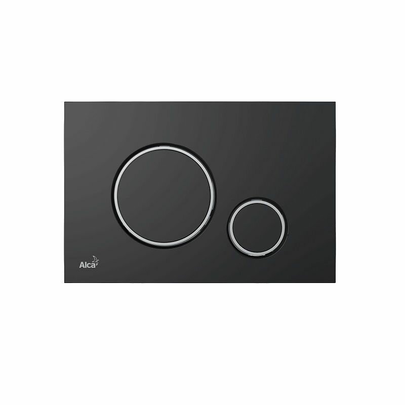 Кнопка смыва для скрытых систем инсталляции Alcadrain, черный матовый (M778)