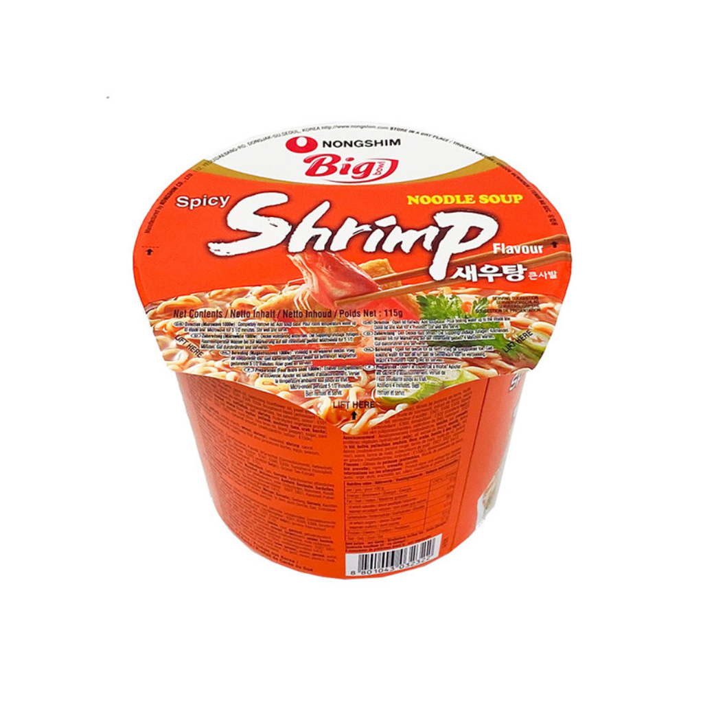 Лапша быстрого приготовления Nongshim с креветкой острая 115 г, Южная Корея