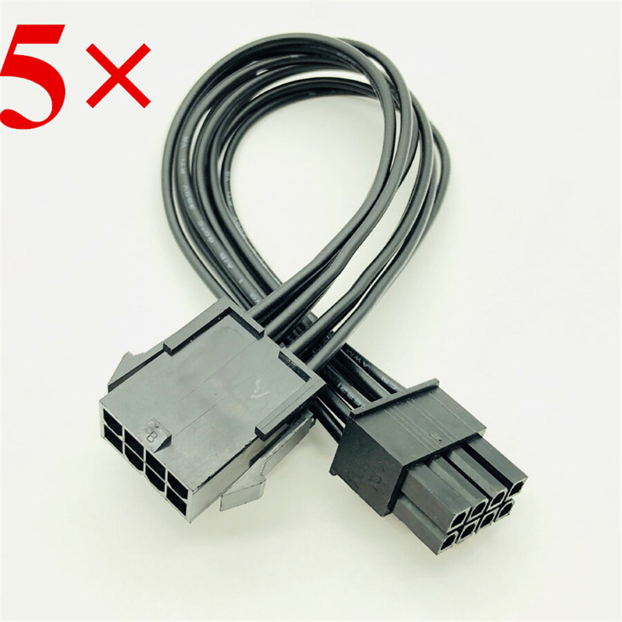 5 шт. 8-контактных кабелей питания процессора 8-контактный pci-e на 8-контактный atx eps мужской на женский адаптер питания материнской платы psu, удлинительный кабель 20 см 18awg