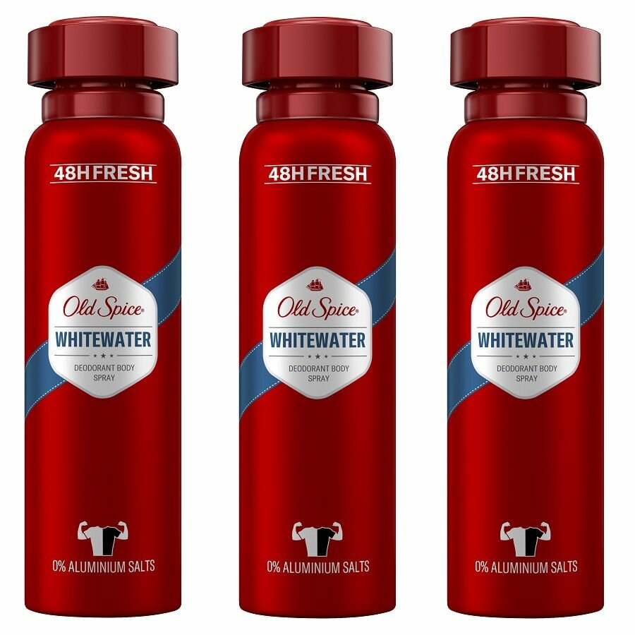 Old Spice WhiteWater, Аэрозольный дезодорант, 150 мл, 3шт