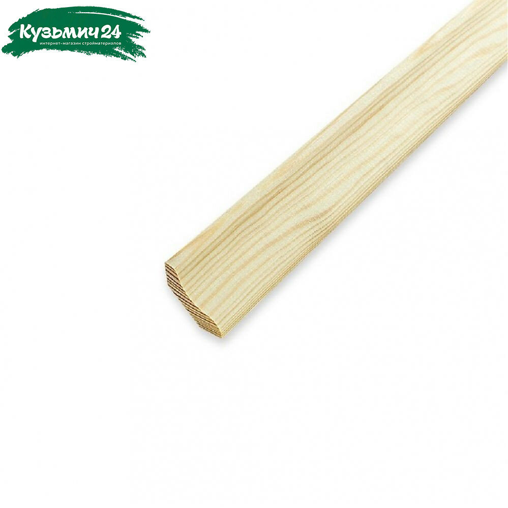 Плинтус гладкий, Хвойные породы 9х35х3000 мм, деревянный, 1 шт.