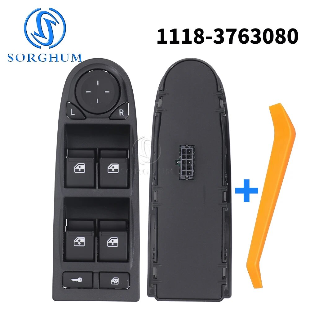 Блок управления стеклоподъемниками калина люкс 1118-3763080 4 кнопки & 2 кнопки, джойстик, блокировка (MA1606) Type1