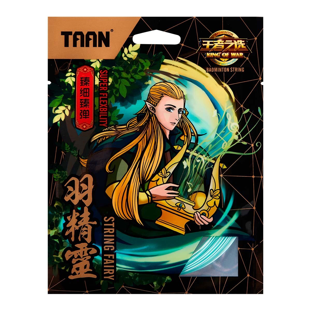 Струна для бадминтона TAAN FAIRY, бирюзовая, 0.62 мм, длина 10м