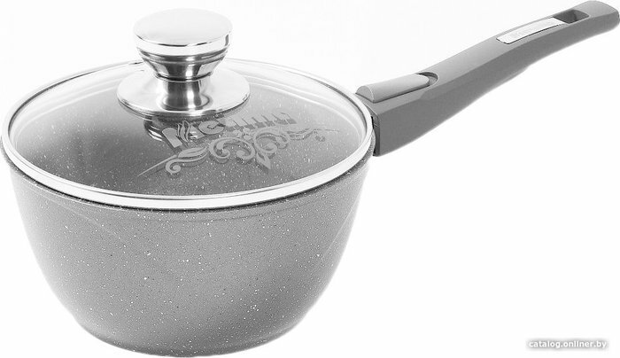 Ковш кухонный, сотейник 081701 Гранит 1.2л со стекл. крышкой