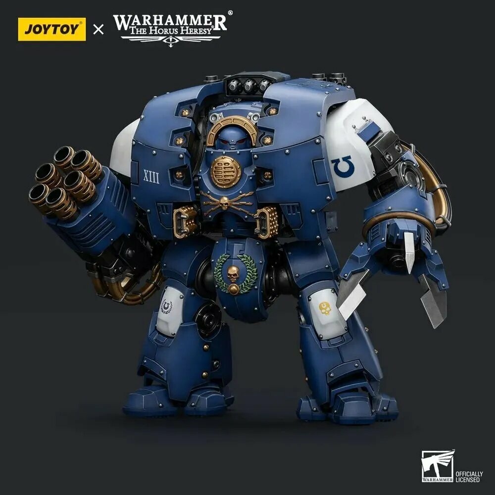 Фигурка JOYTOY Warhammer The Horus Heresy Ultramarines Leviathan Dreadnought with Cyclonic Melta Lance And Siege Claws / Фигурка Вархаммер Джой Той Дредноут Левиафан Ультрамаринов