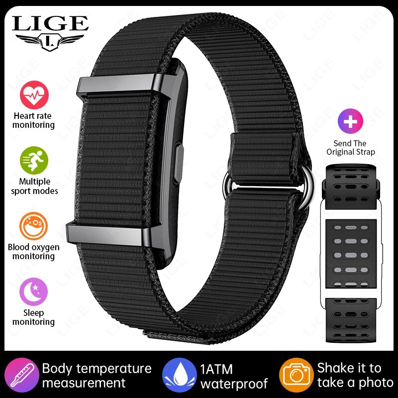 LIGE New No Screen Smart Watch Men 30 Days Standby Battery Life Sports Fitness Heart Rate Monitor IP68 Waterproof Smart Bracelet
